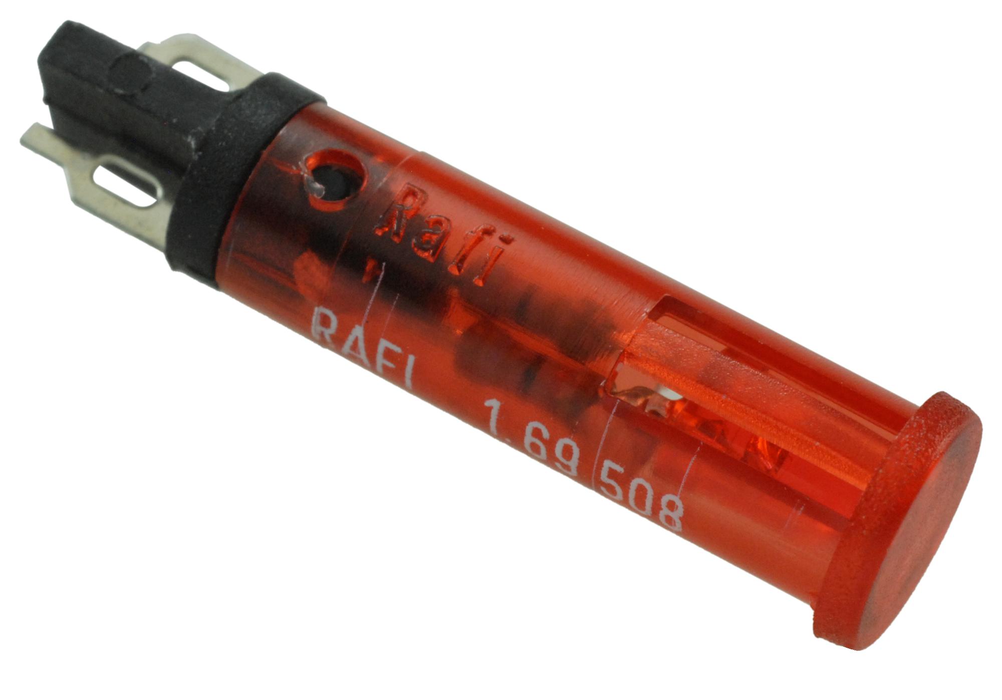 1.69.508.864/1301 - Rafi - LED Panel Mount Indicator, Red, 28 VDC