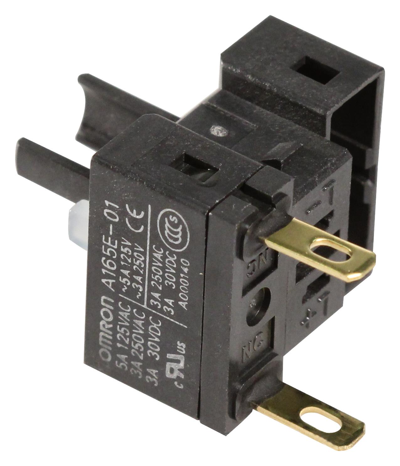 A165E-01 - Omron Industrial Automation - Contact Block, 5 A, 125 V