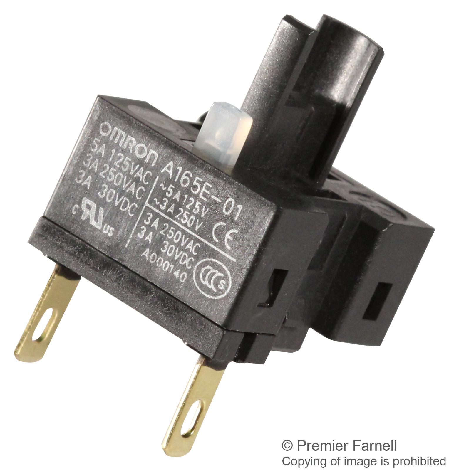 A165E-01 - Omron Industrial Automation - Contact Block, 5 A, 125 V