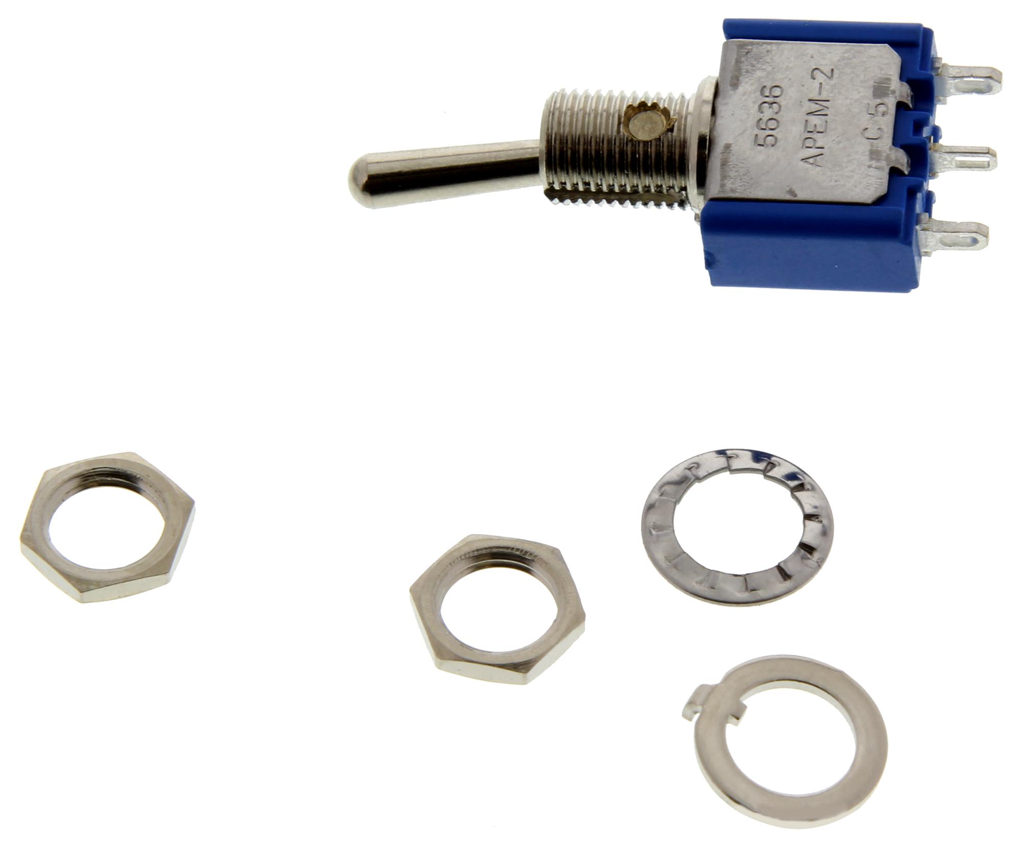 5636A - Apem - Toggle Switch, On-On, SPDT