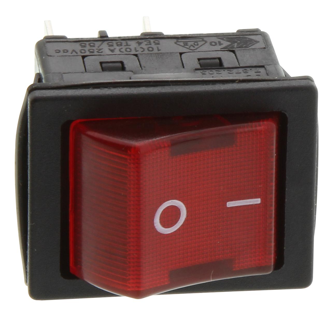 RBW2ABLKRILFF1 - E-switch - Rocker Switch, Illuminated, DPST
