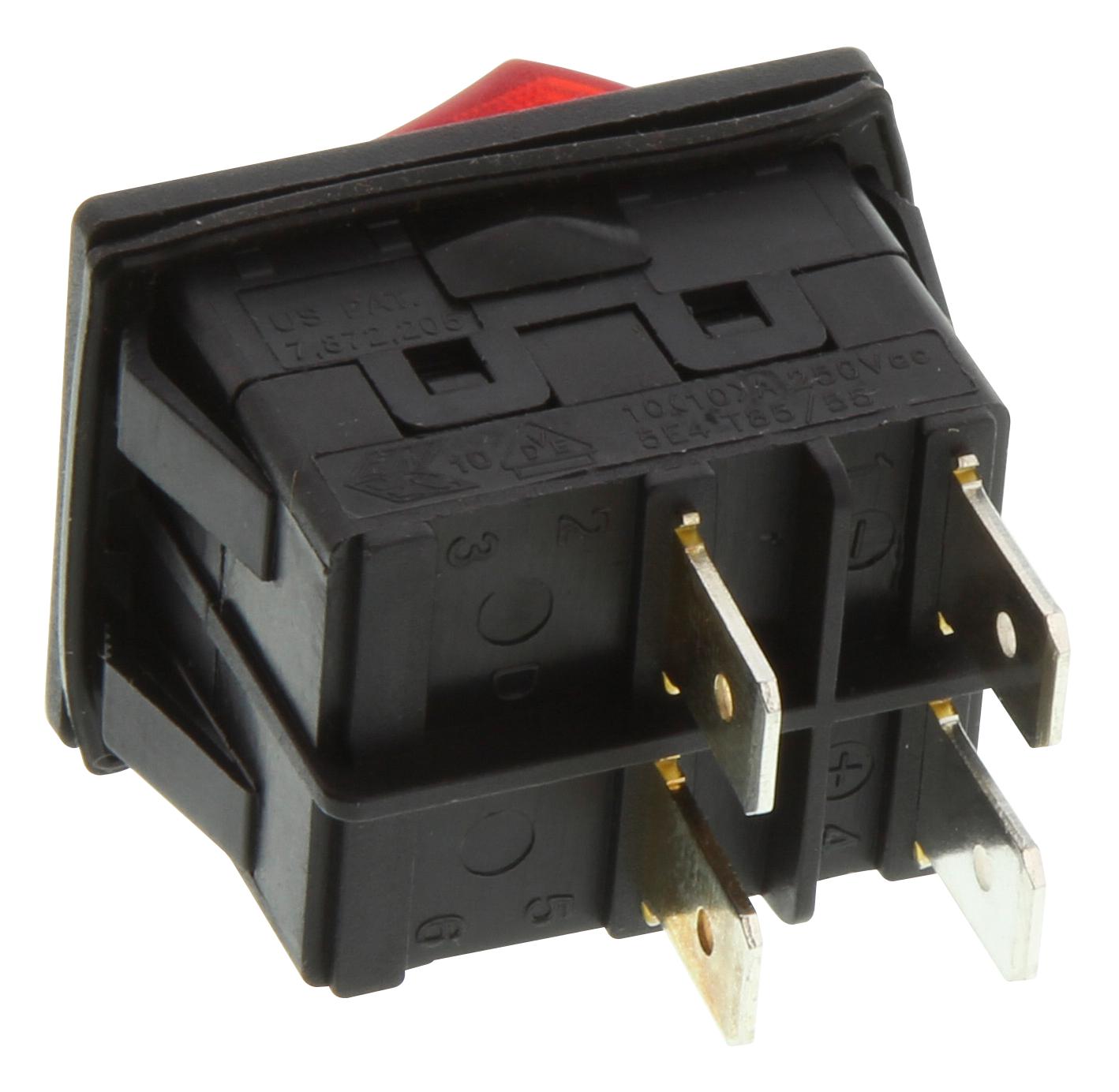 RBW2ABLKRILFF1 - E-switch - Rocker Switch, Illuminated, DPST