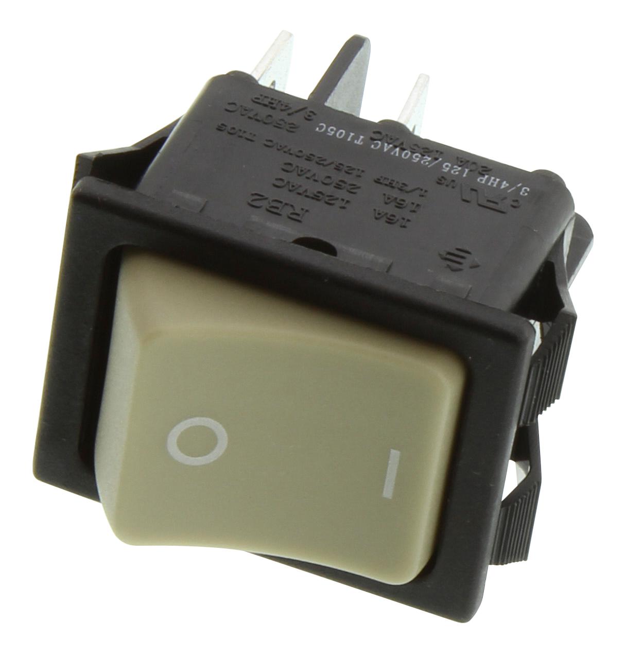 RB242D142R - E-switch - Rocker Switch, Off-On, DPST
