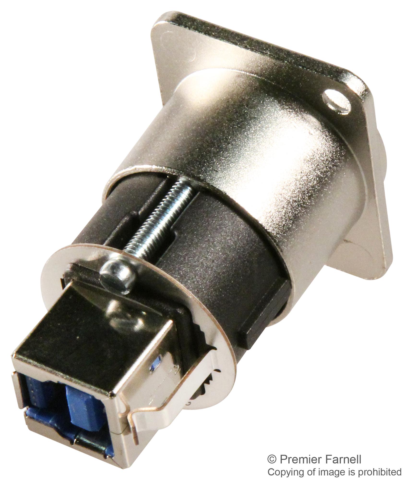 NAUSB3 - Neutrik - USB Adapter, USB Type A Receptacle, USB Type B ...