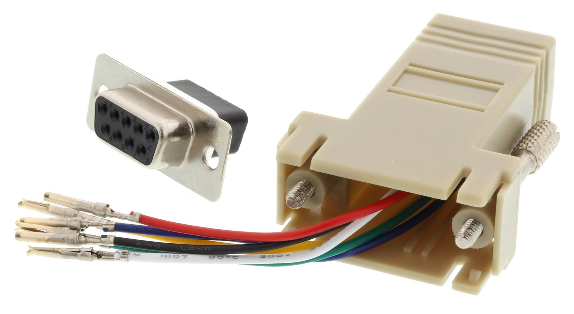 DB9-RJ12 - Omega - Inter Series Adapter Cable Assembly, D-Sub ...