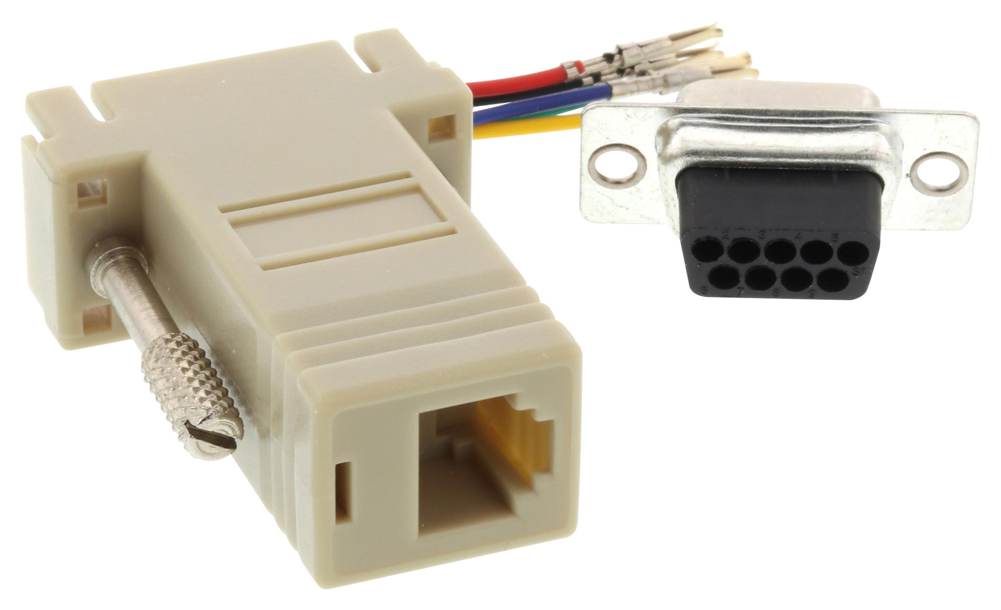 DB9-RJ12 - Omega - Inter Series Adapter Cable Assembly, D-Sub ...