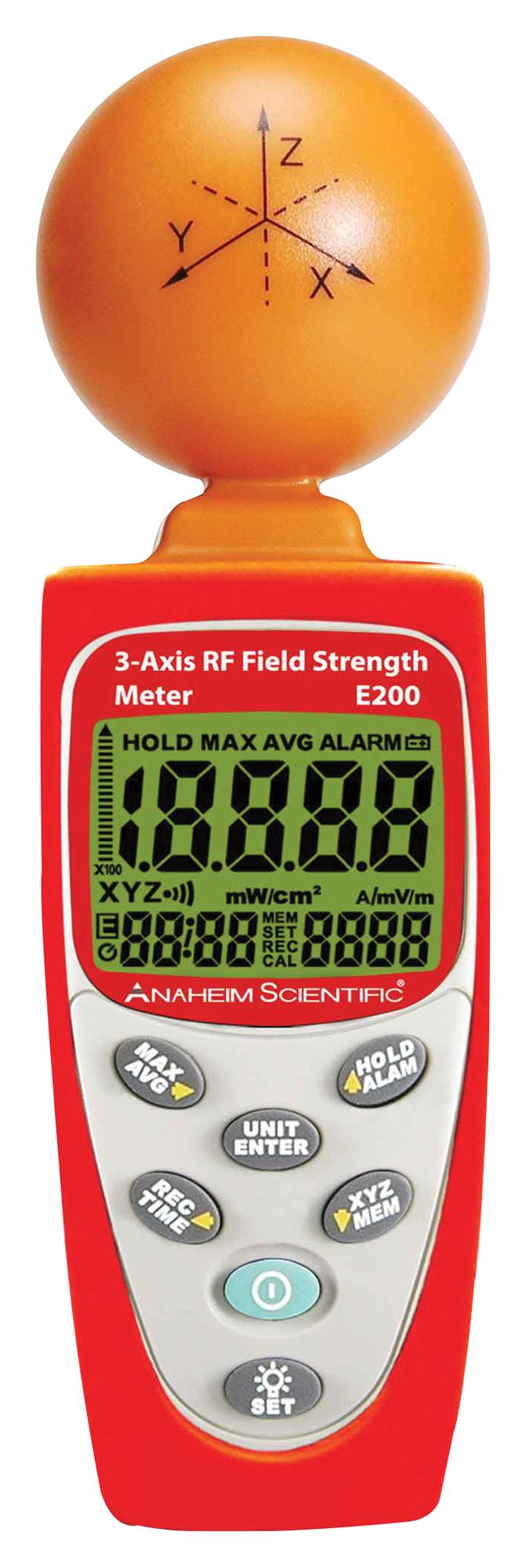 E200 - Anaheim Scientific - RF Field Strength Meter, 3 Axis, LCD