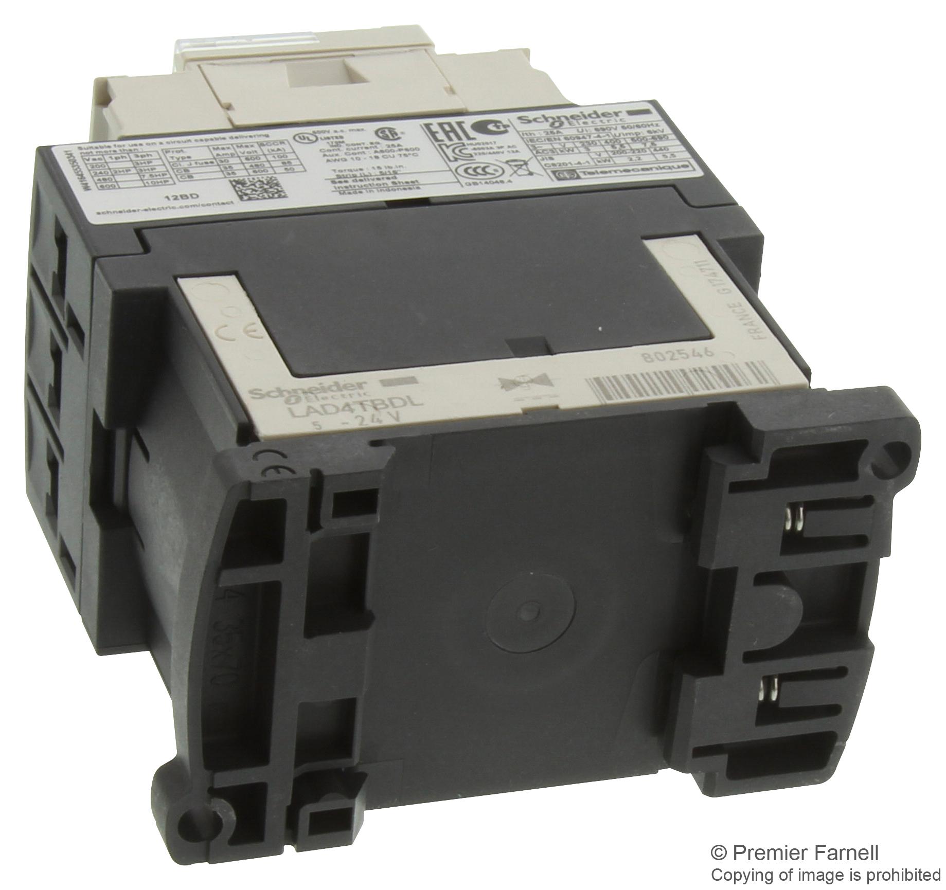 LC1D12BD - Schneider Electric - Contactor, 12 A, DIN Rail