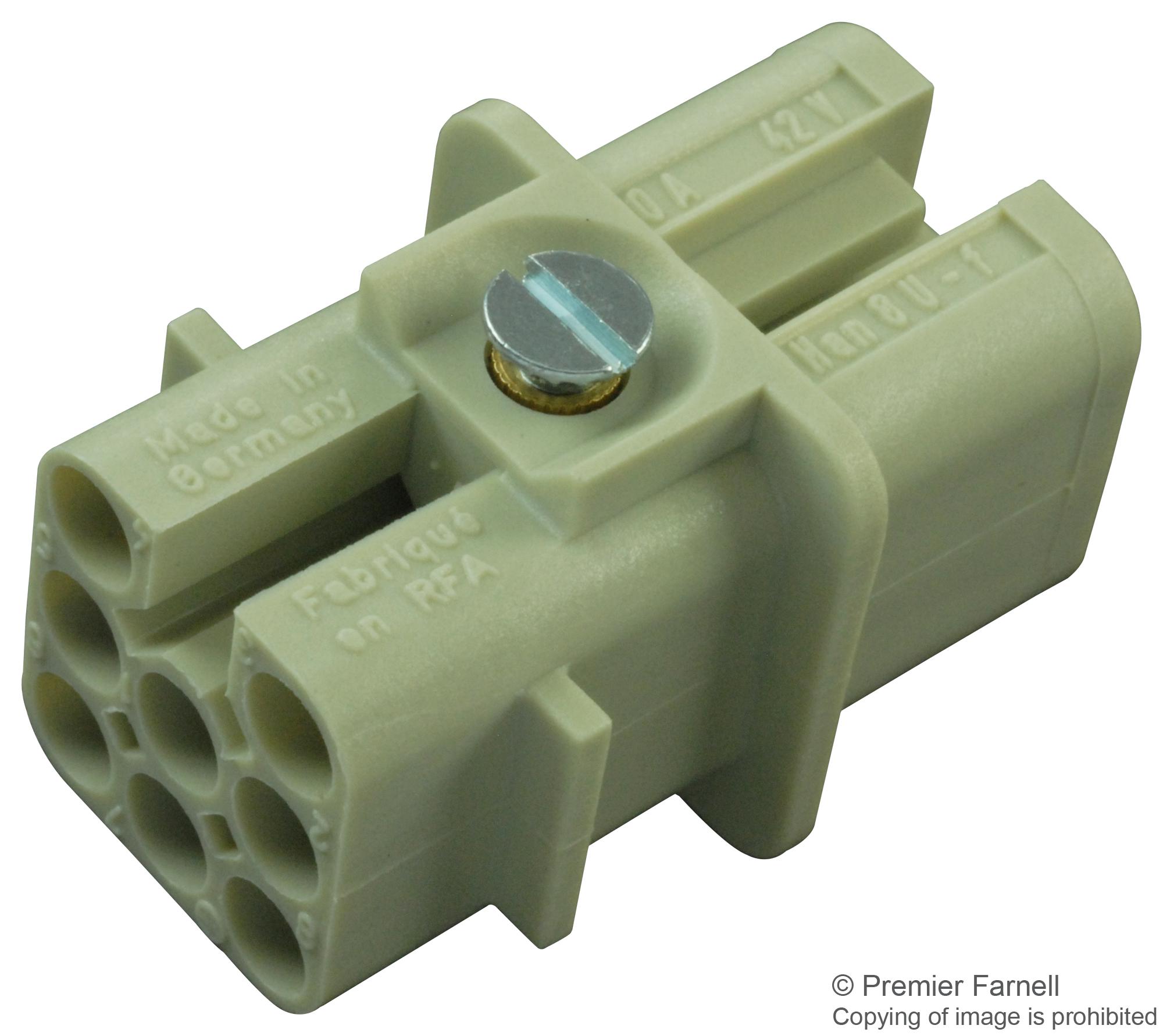 09360083101 - Harting - Heavy Duty Connector, 8+PE, Less Contacts
