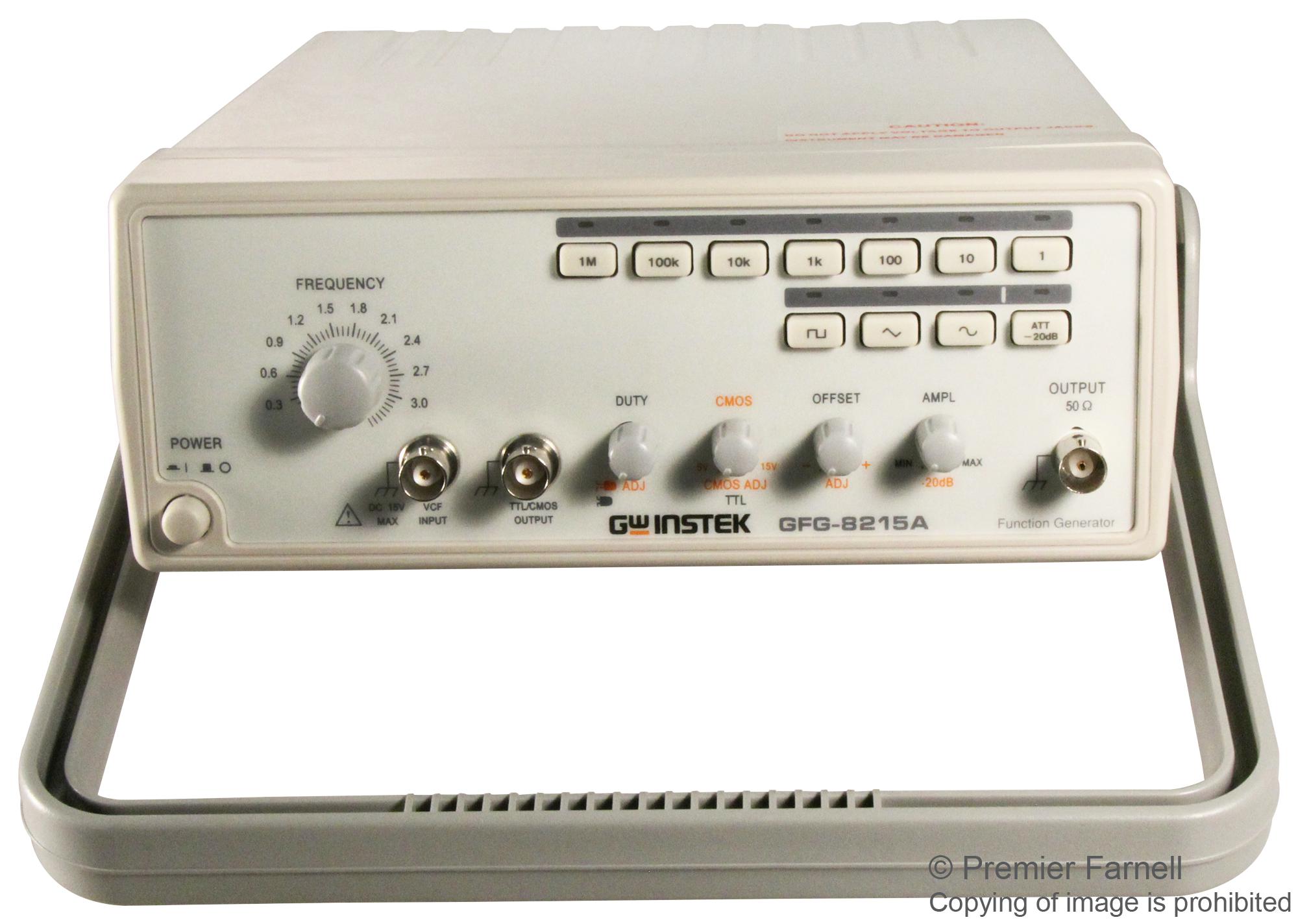 GFG-8215A - Gw Instek - Function Generator, 1 Channel, 3 MHz