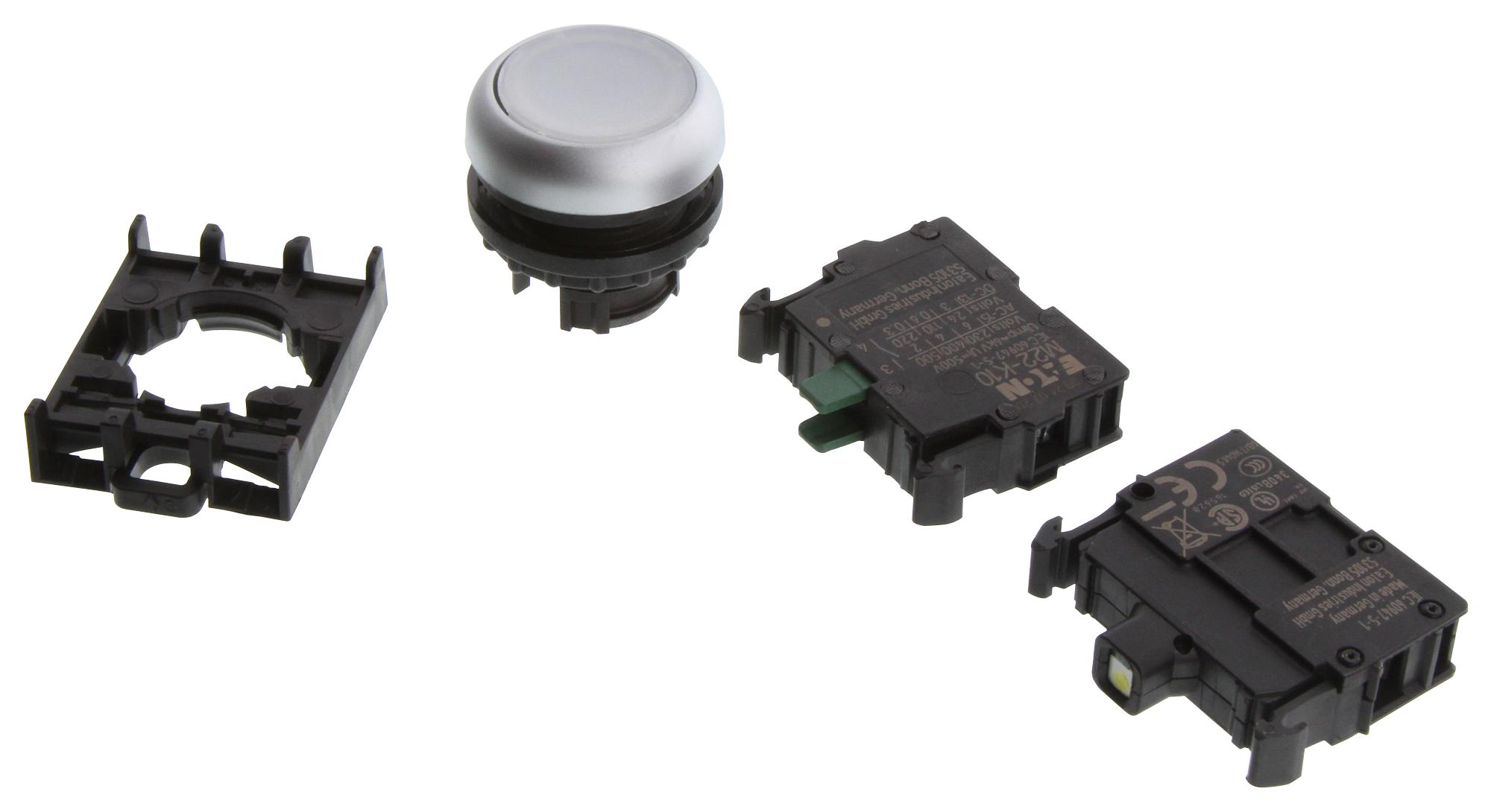 M22-DL-W-K10-W - Eaton Moeller - Industrial Pushbutton Switch, RMQ-Titan M22 Series, 22.5 mm