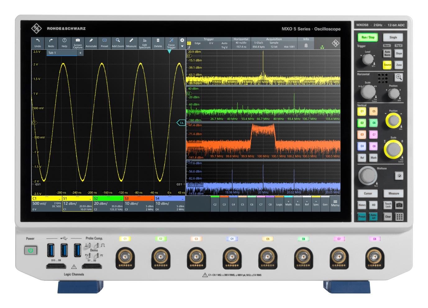 MXO58-500 - Rohde & Schwarz - MSO / MDO Oscilloscope, MXO 5 Series, 8 ...
