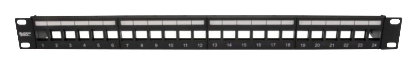 641-24U - Platinum Tools - Patch Panel, Unloaded Patch Panel, 24 Ports