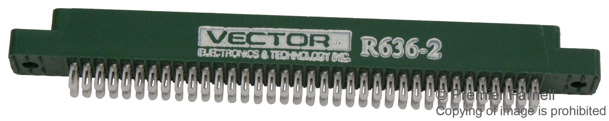 R636-2 - Vector Electronics - Card Edge Connector, Dual Side, 72 Contacts