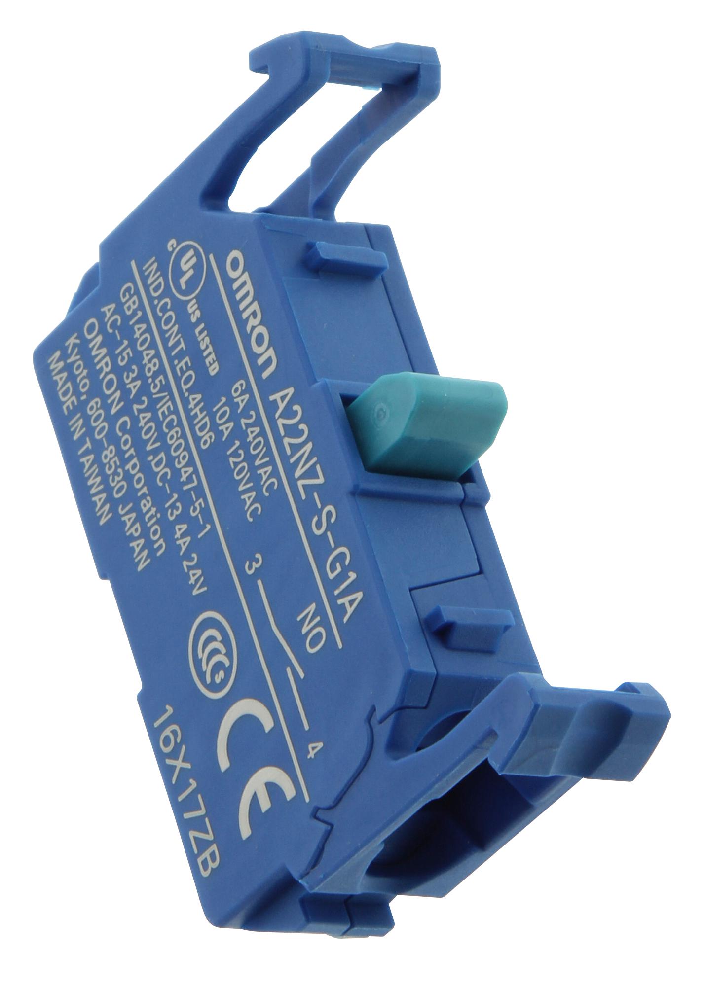 A22NZ-S-G1A - Omron Industrial Automation - Contact Block, 10 A, 120 V