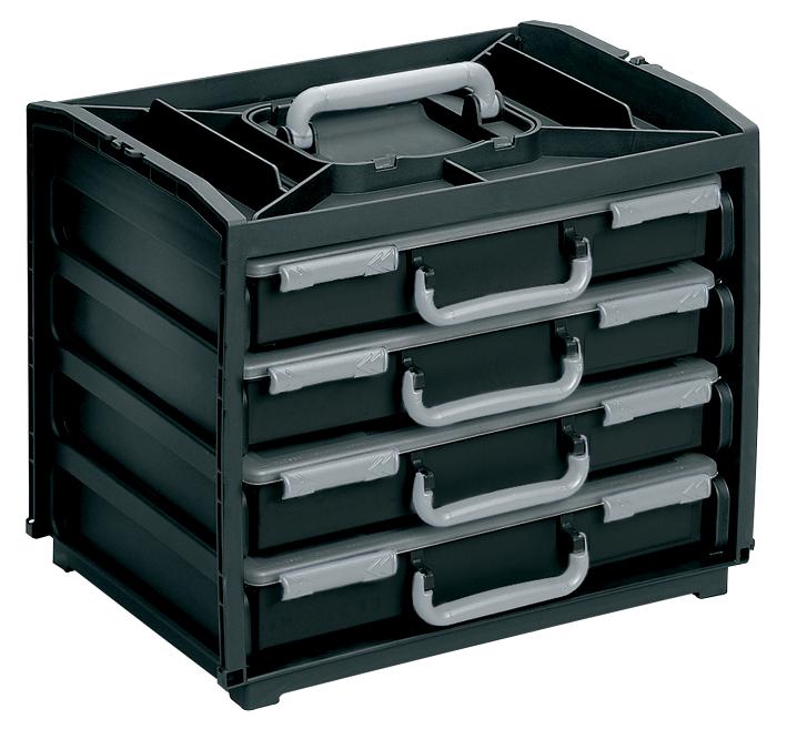 2069937 - Raaco - Handy Box, 4 Assorter Trays, General Purpose Storage
