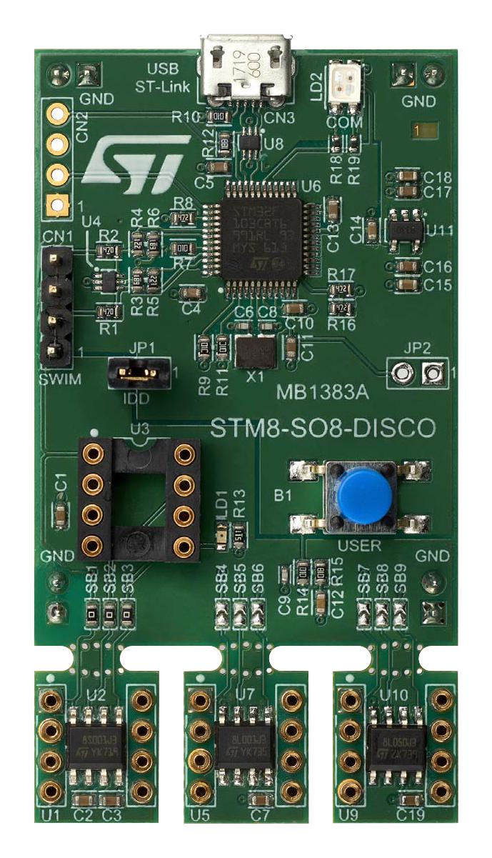 STM8-SO8-DISCO - Stmicroelectronics - Discovery Kit, STM8S001J3M3, STM8L001J3M3