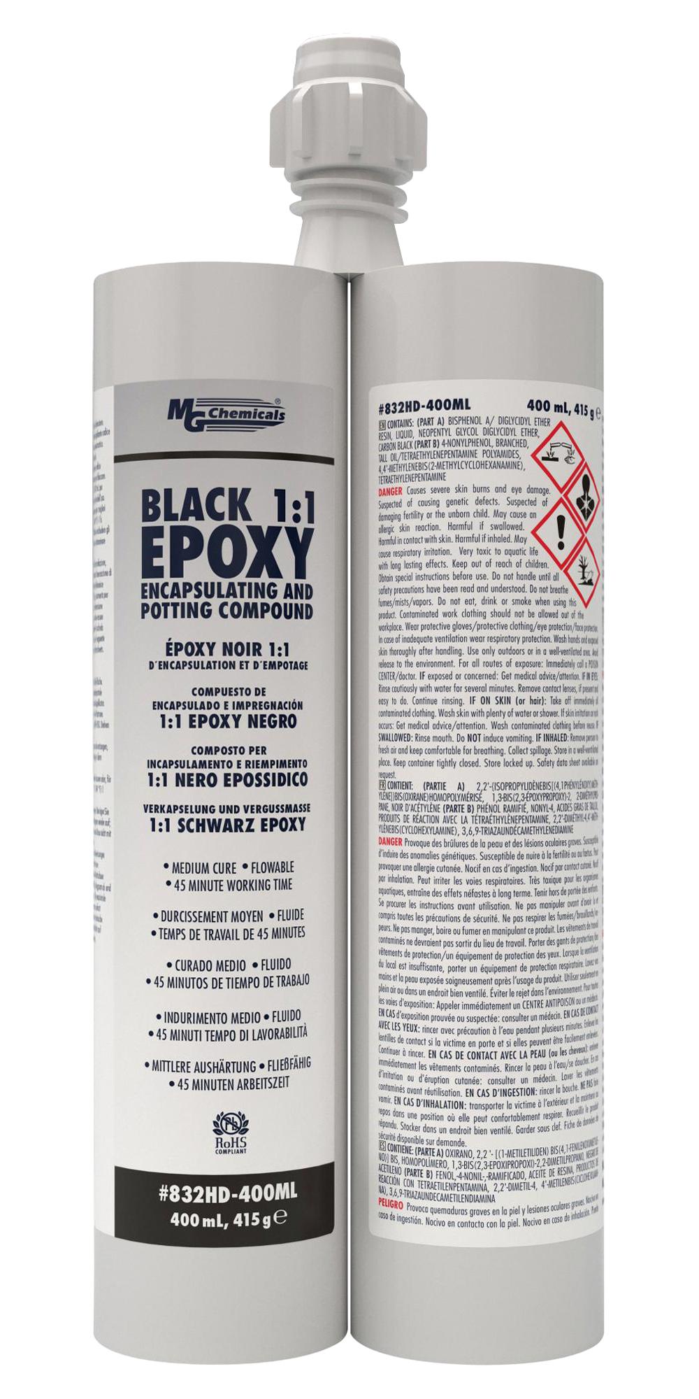 832HD-400ML - Mg Chemicals - Potting Compound, Epoxy, Dual Cartridge