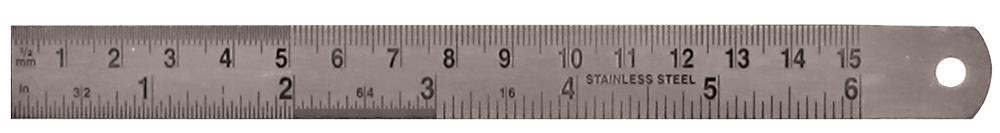 D03074 - Duratool - Measuring Rule, 150 mm x 19 mm, Steel