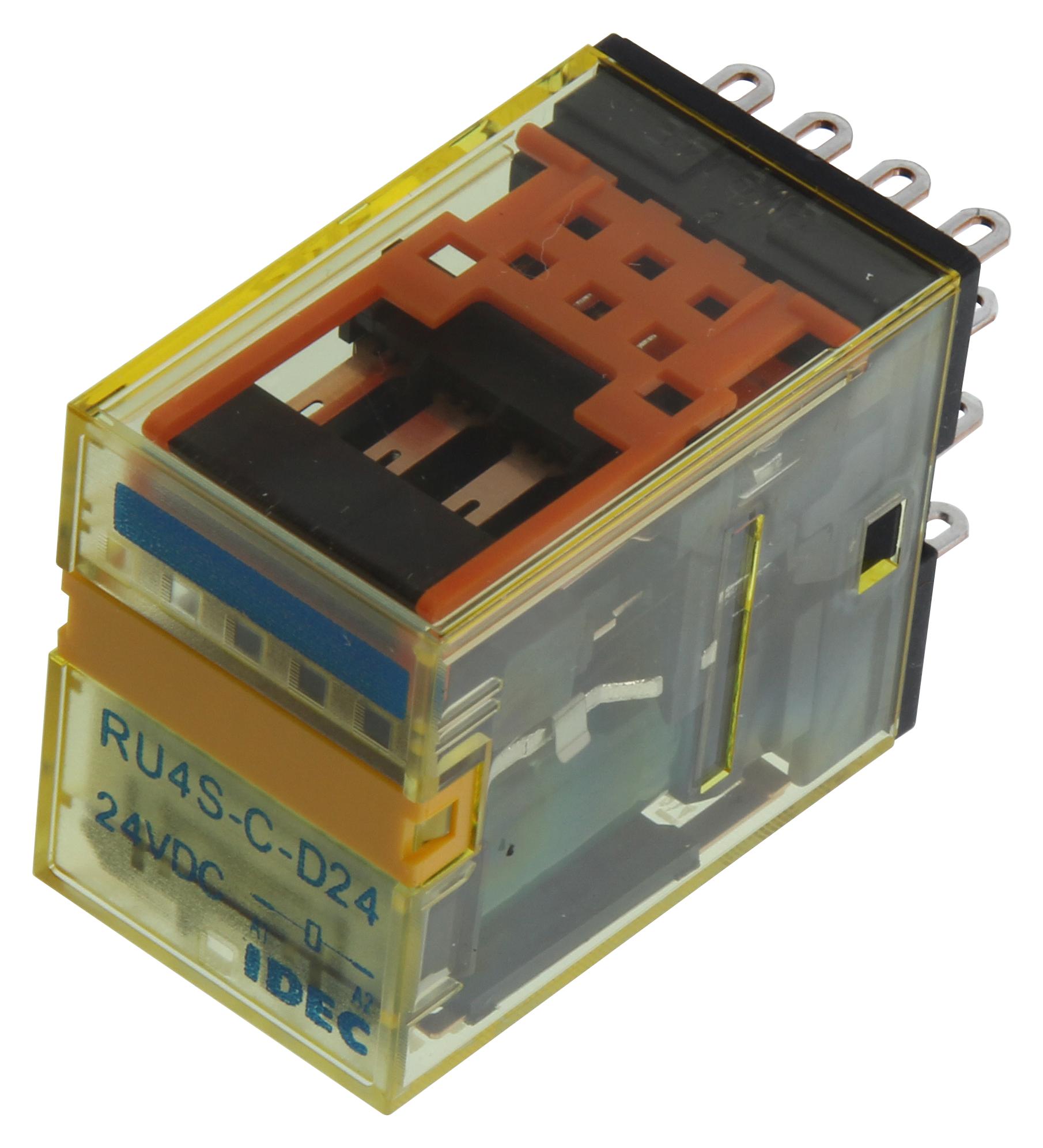 RU4S-C-D24 - Idec - Power Relay, 4PDT, 24 VDC