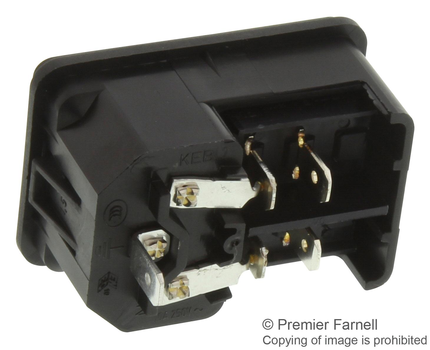 4302.2002 - Schurter - Un-Filtered IEC Power Entry Module, IEC C14 ...