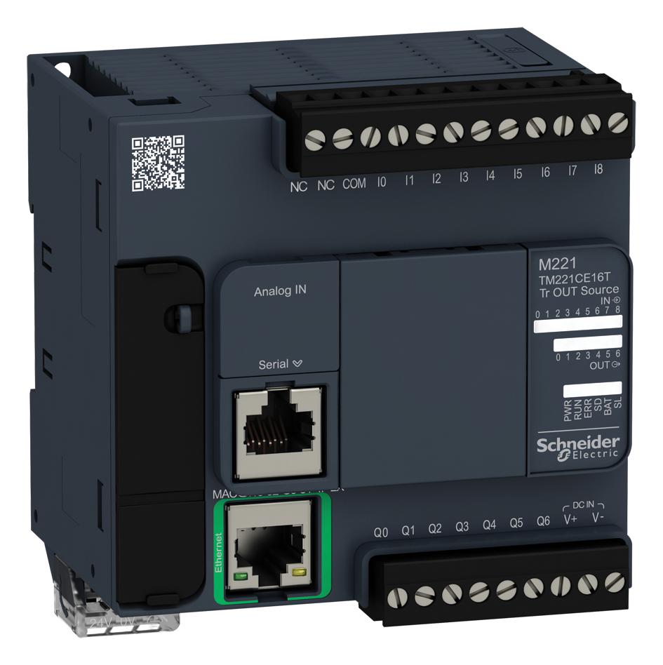 TM221CE16T - Schneider Electric - Digital I/O Module, 9 I/P, 7 O/P