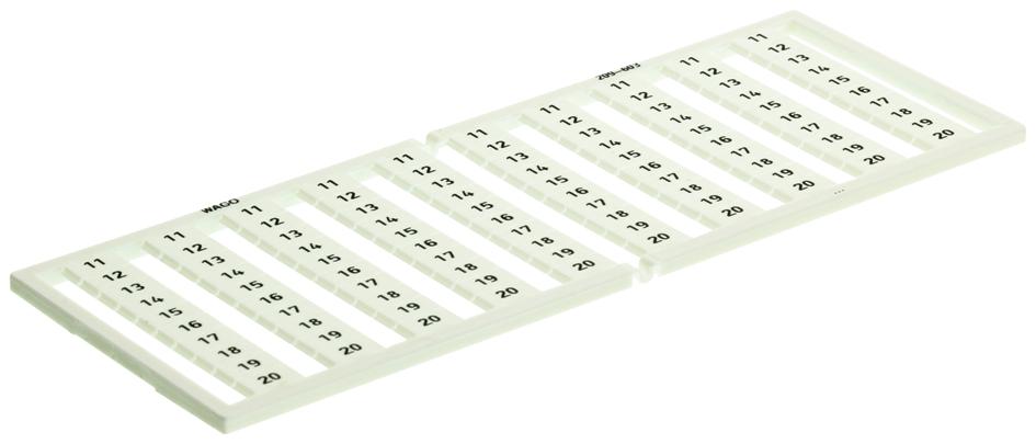 209-603 - Wago - Terminal Block Marker, Pre-Printed Terminal Block ...