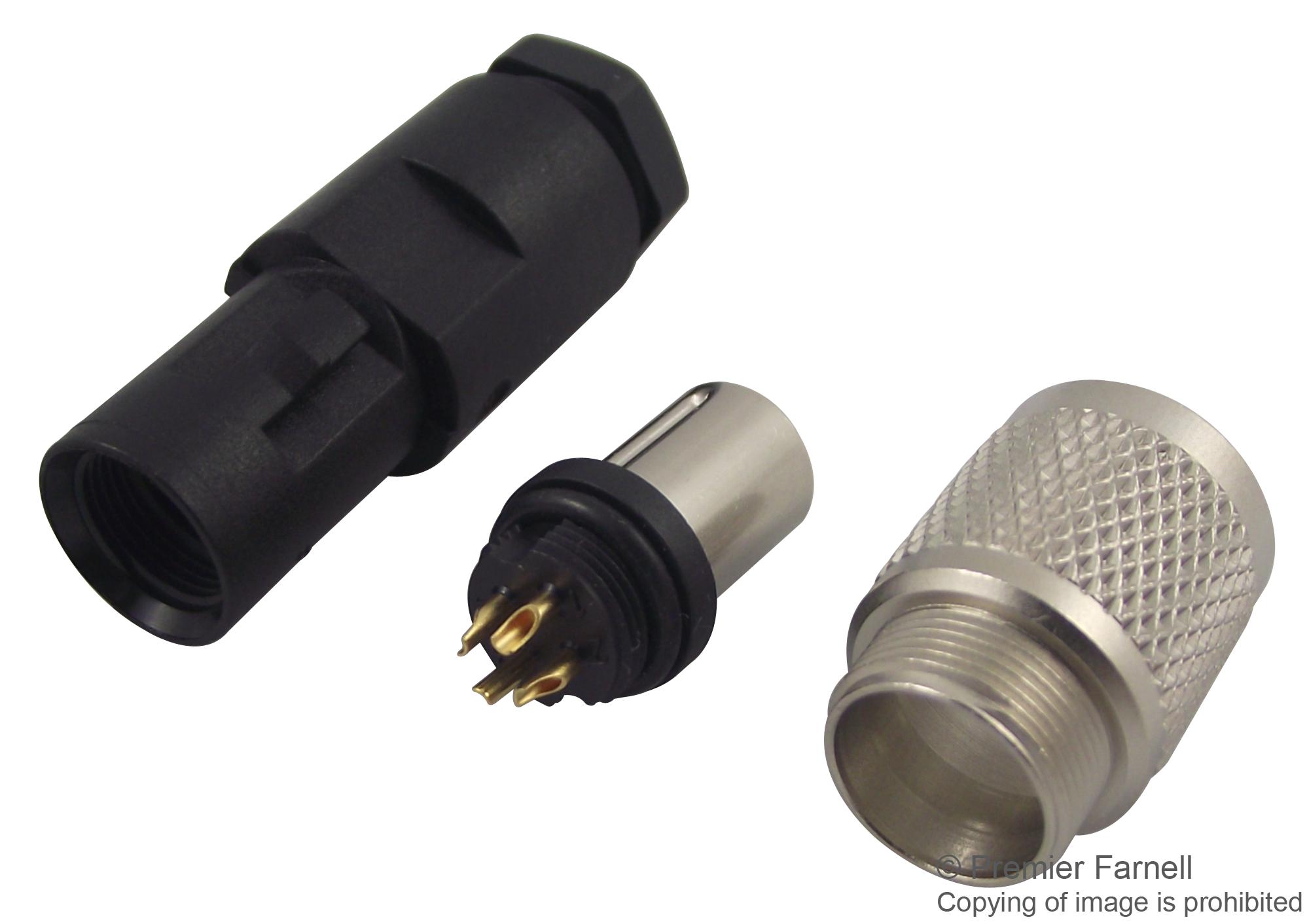 99 0409 00 04 - Binder - Circular Connector, 712 Series, Cable Mount Plug