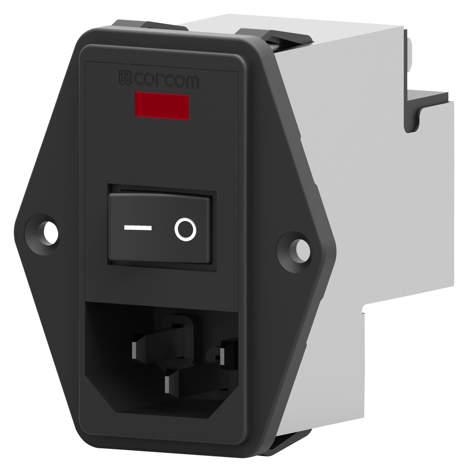 PE0S0SSXB - Corcom - Te Connectivity - Filtered IEC Power Entry Module ...