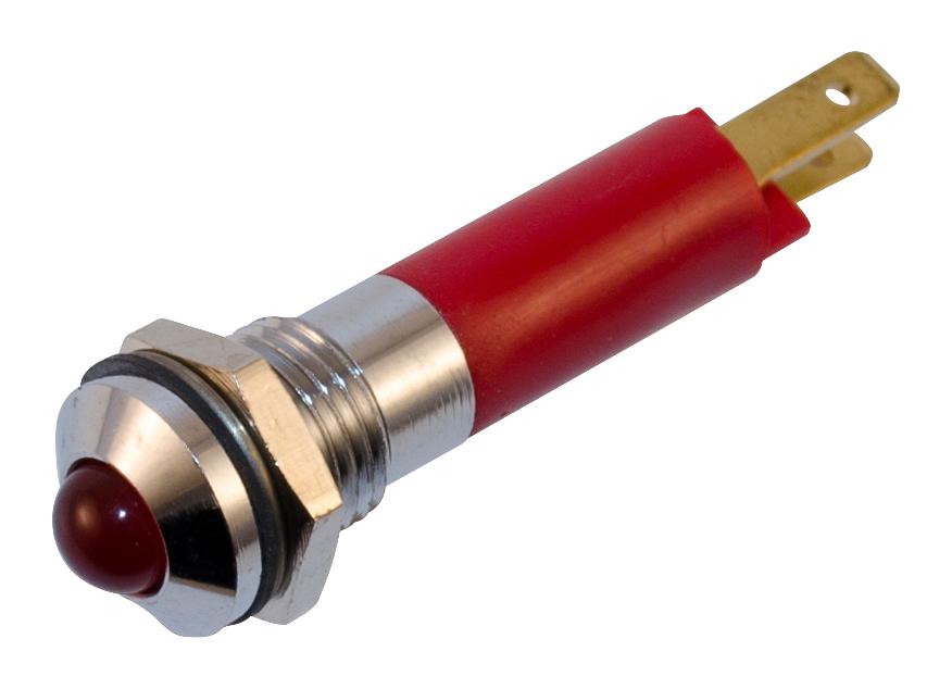 WL-19040353 - Wamco - LED Panel Mount Indicator, Satin Chrome Bezel, Red