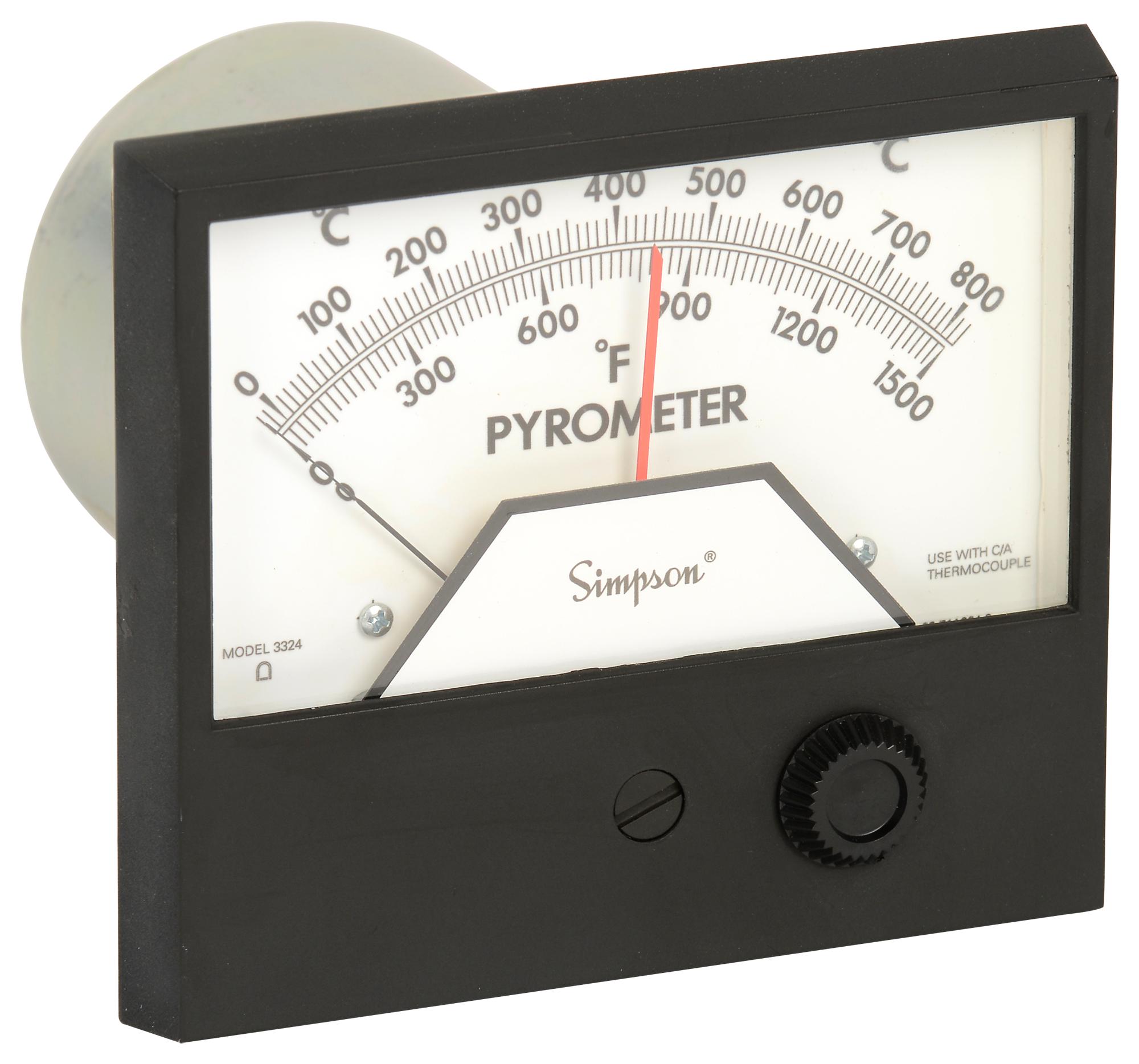 21684 - Simpson - Analog Panel Meter, Black Knife-Edge Pointer, Percent ...