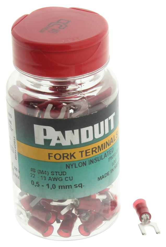 PN18-8F-C - Panduit - Fork / Spade Tongue Terminal, PN Series, 22 AWG
