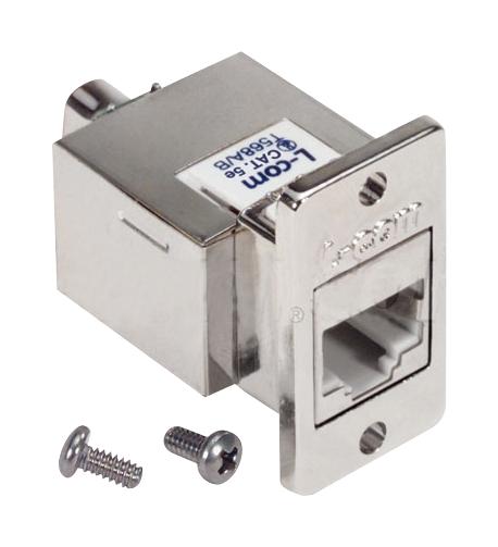ECF110C5E-S - L-com - Modular Connector, RJ45 Jack, 1 x 1 (Port)