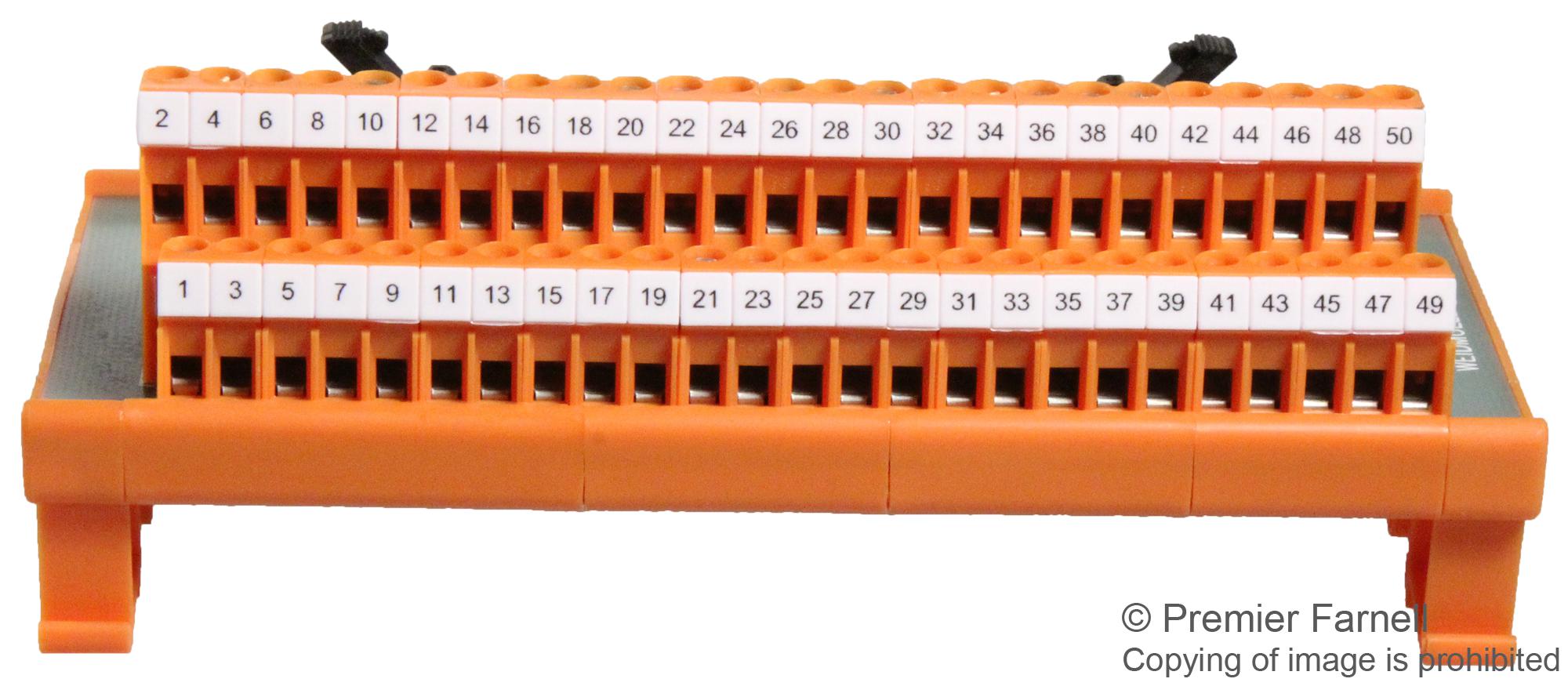 914898 - Weidmuller - Terminal Block Interface, IDC 50 Position Plug ...