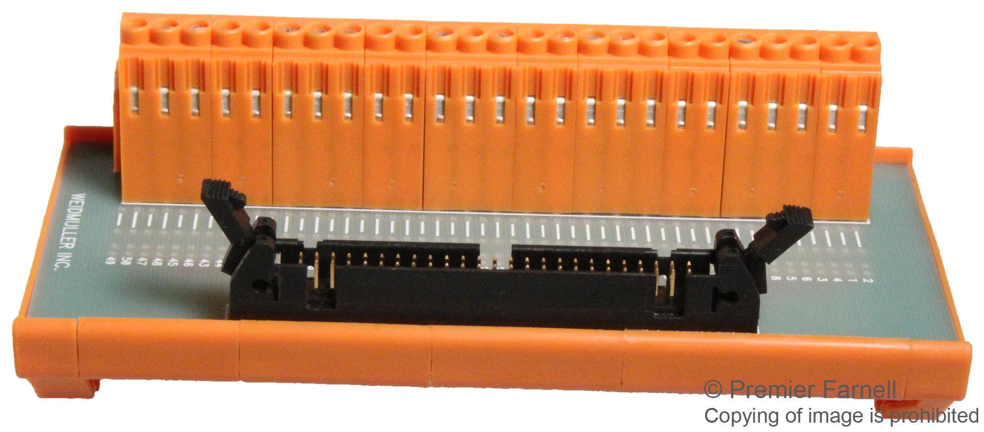 914898 - Weidmuller - Terminal Block Interface, IDC 50 Position Plug ...