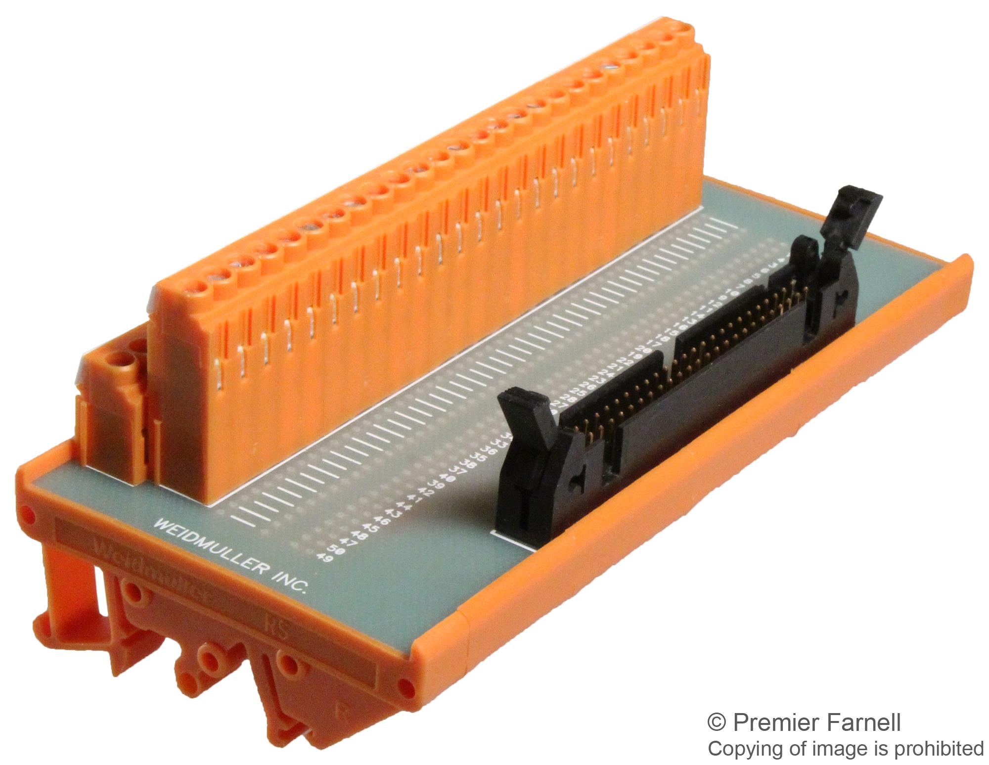 914898 - Weidmuller - Terminal Block Interface, IDC 50 Position Plug ...