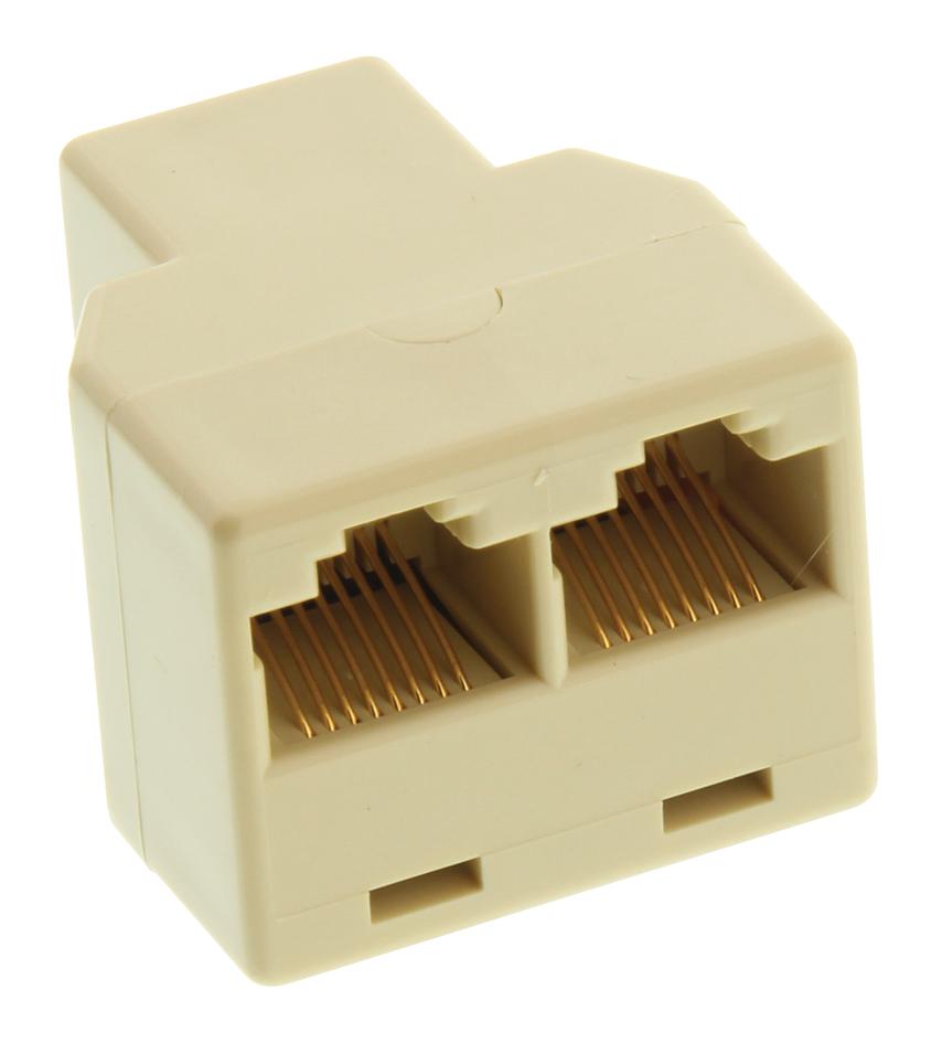 TDS1039-8C - L-com - In-Line Adapter, Modular TEE Splitter, RJ45