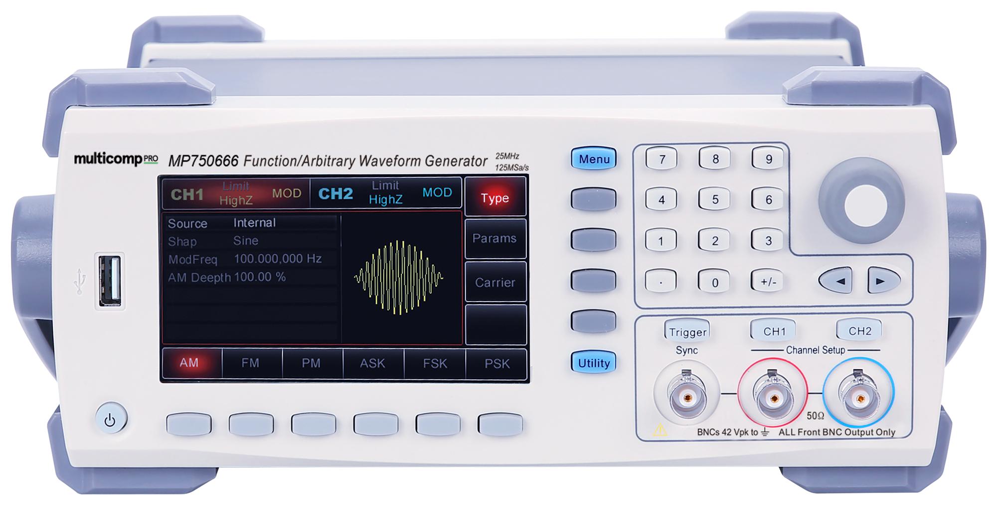 MP750666 US - Multicomp Pro - Arbitrary / Function Generator, 2 Channel ...