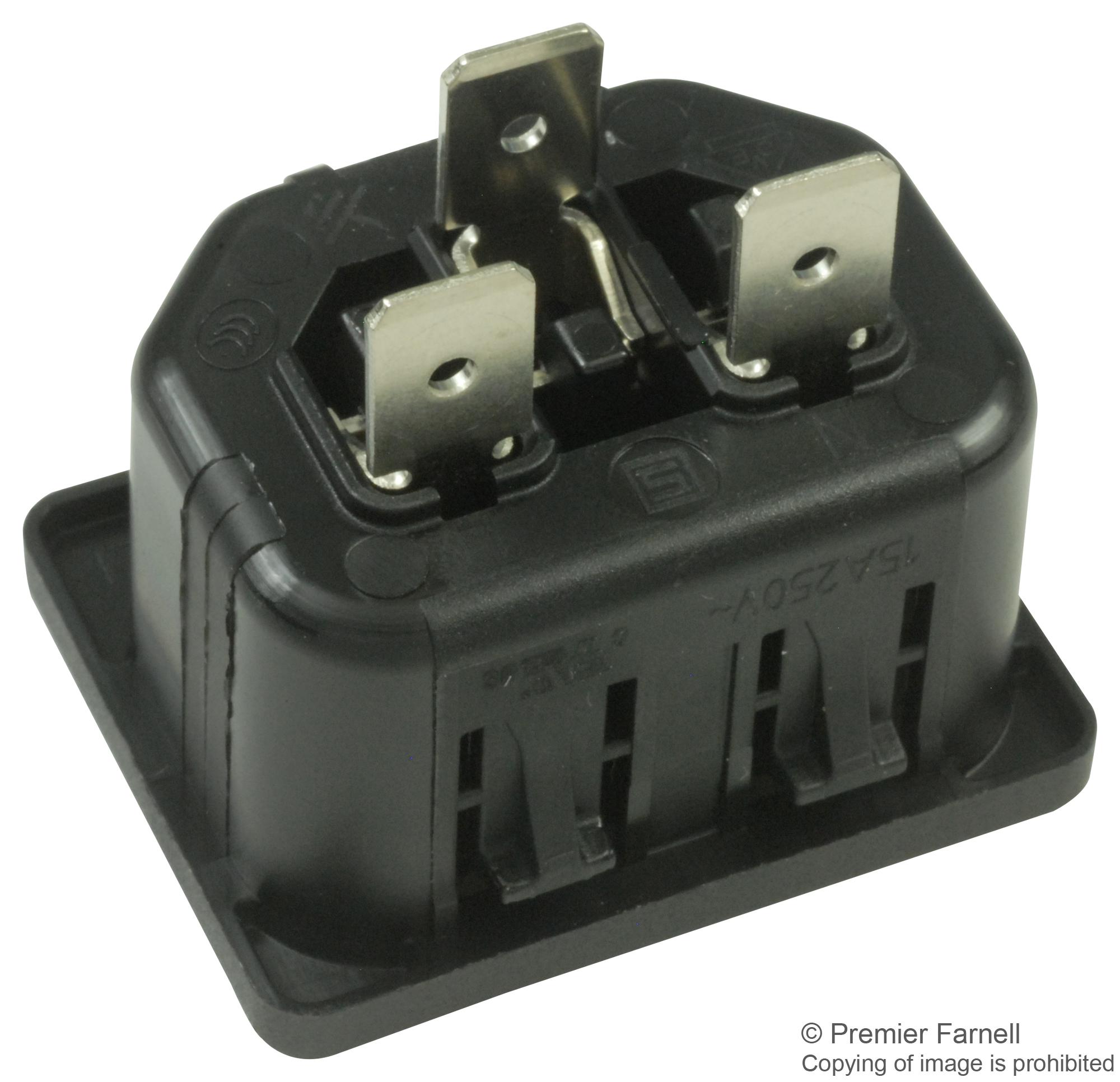 6600.4320 - Schurter - CONNECTOR, IEC POWER ENTRY, SOCKET