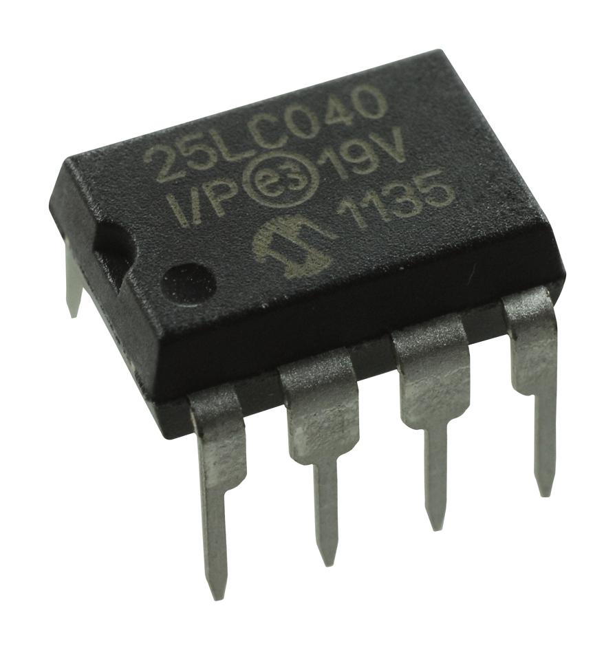 25LC040-I/P - Microchip - EEPROM, 4 Kbit, 512 x 8bit
