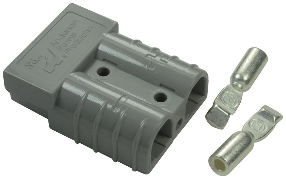 Rectangular Connector, 10/12 AWG, Grey, SB50 Series, 2 Contacts ...