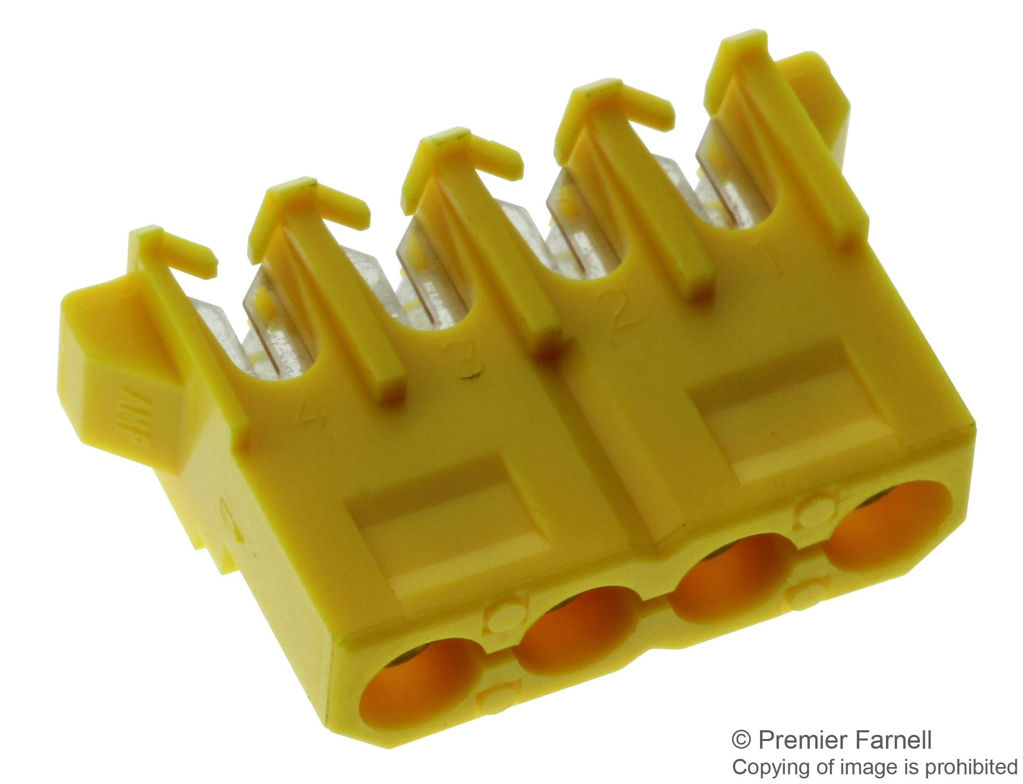 770156-4 - Amp - Te Connectivity - Rectangular Connector, Yellow, UL94V-2
