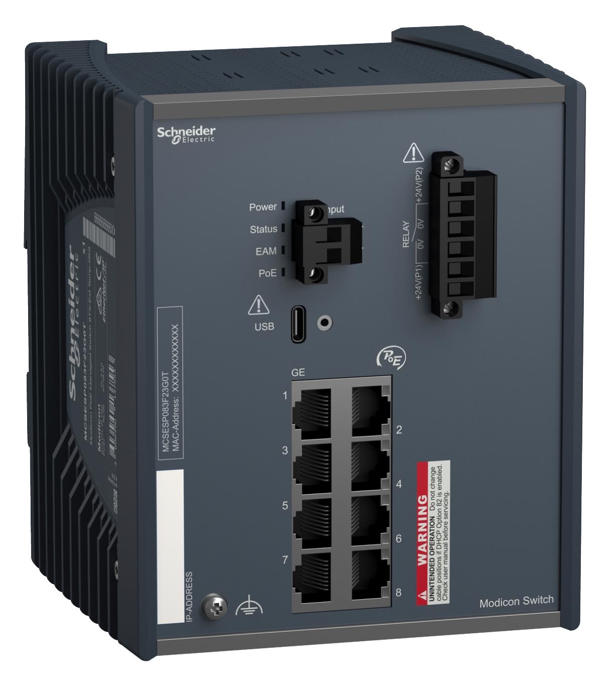MCSESP083F23G0T - Schneider Electric - Switch, 8 Ports, Industrial