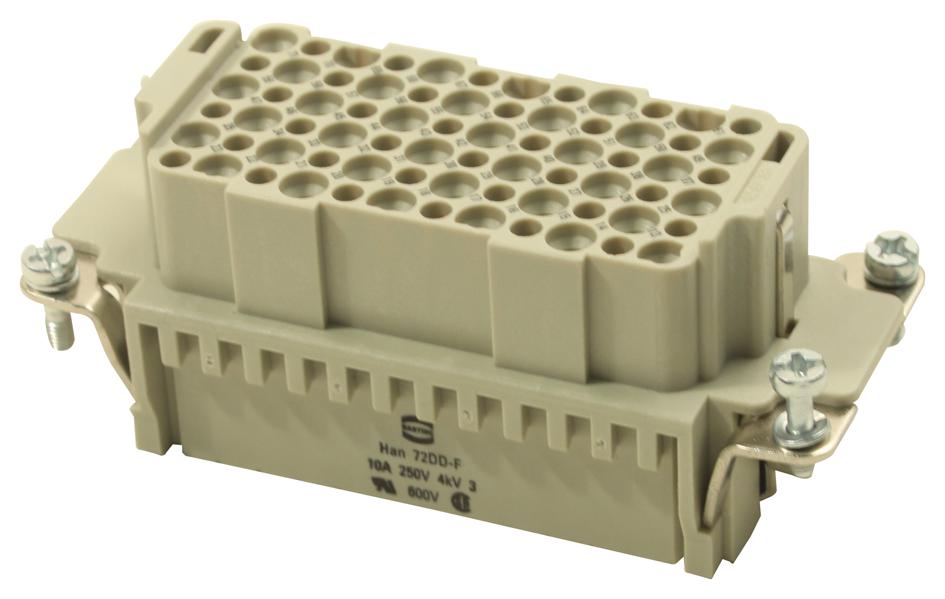 09160723101 - Harting - Heavy Duty Connector, 72+PE, Less Contacts