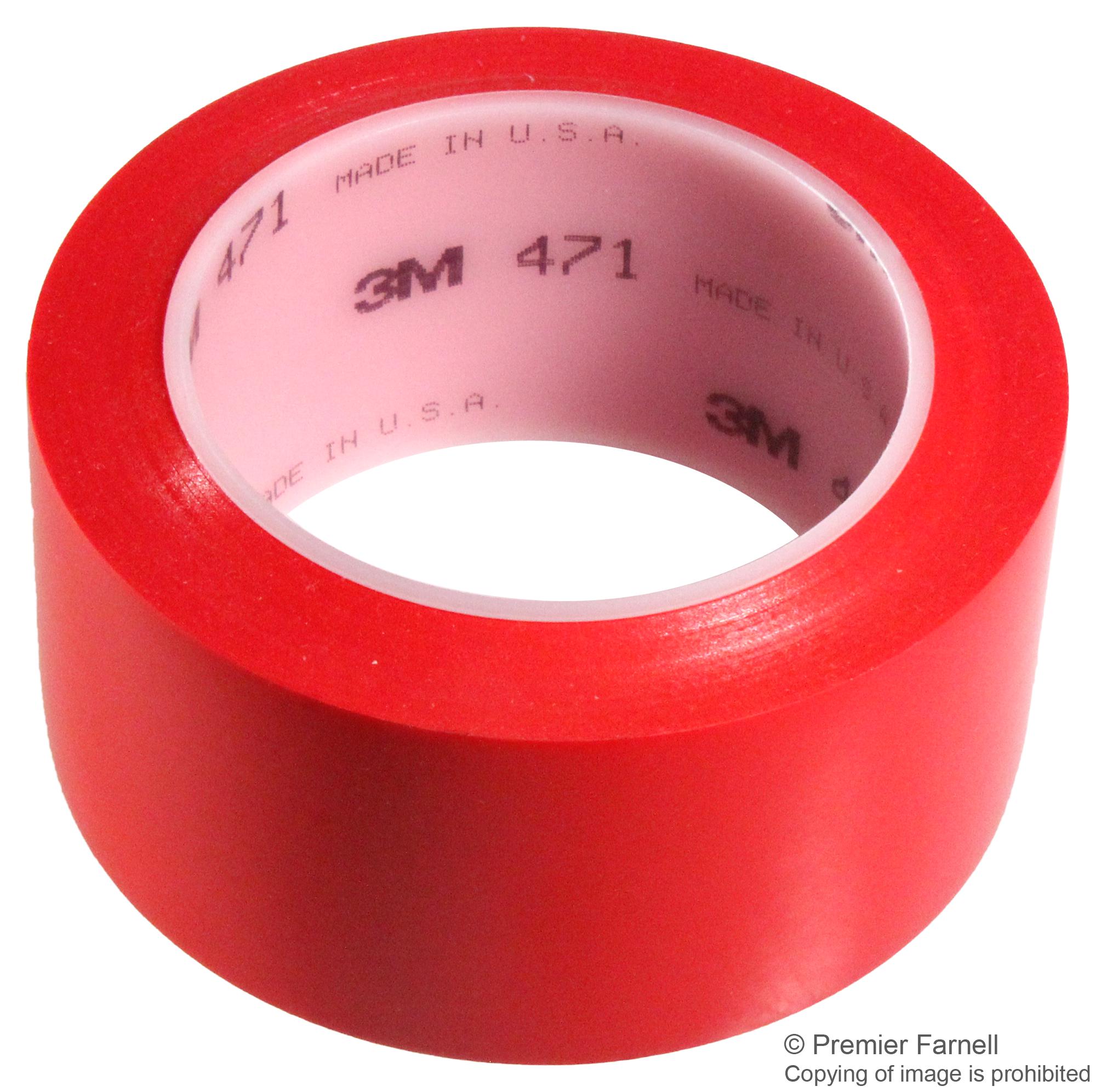 471 RED 2 IN X 36 YD - 3m - Tape, Red, Rubber Adhesive