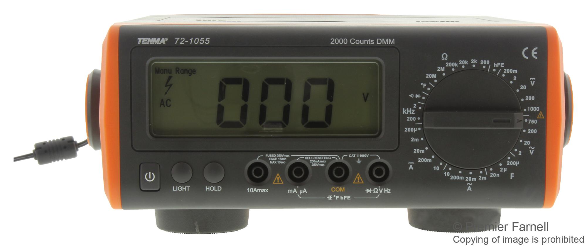 72-1055. - Tenma - Bench Digital Multimeter, 3.5, 10 A