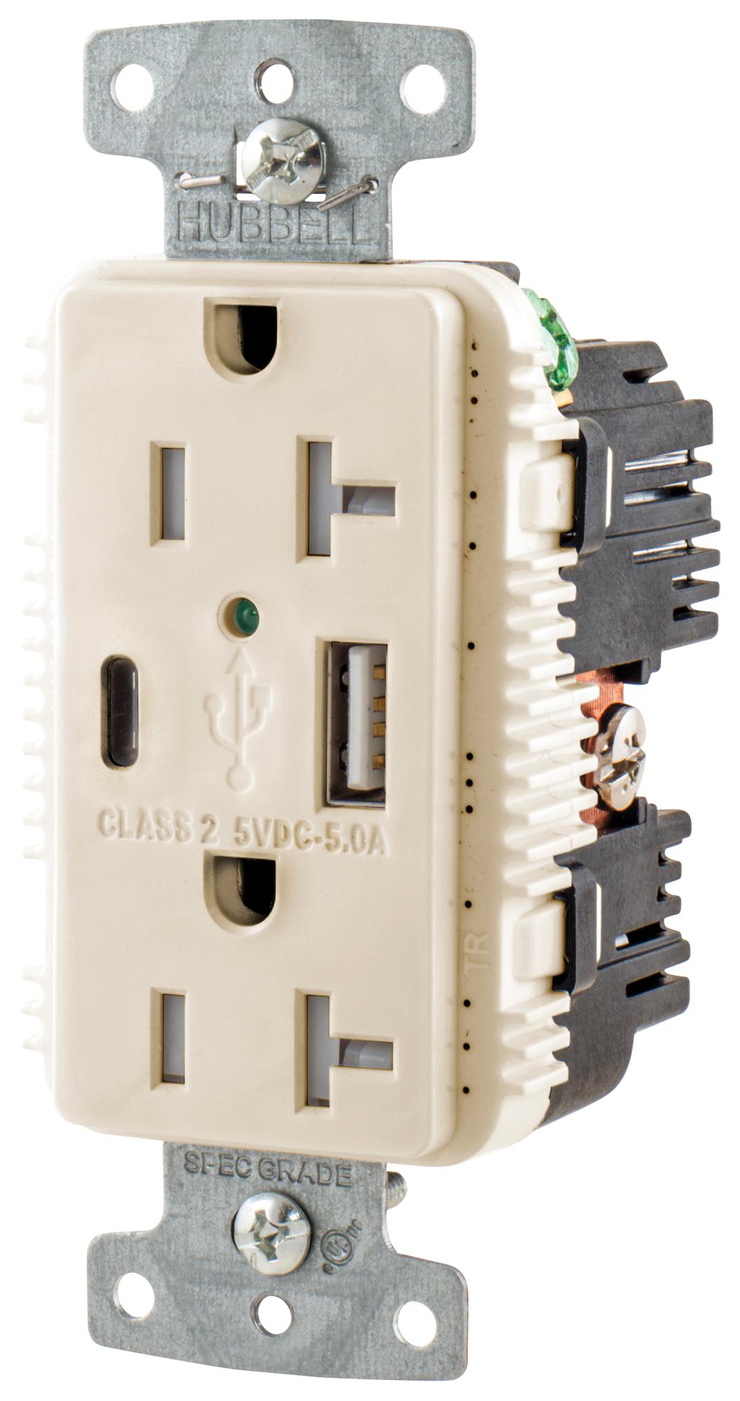 USB20AC5LA - Hubbell Wiring Devices - USB Charger Receptacle ...