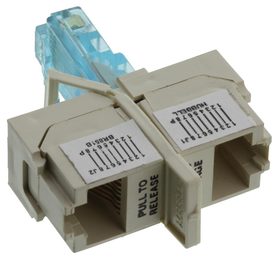 BR851B - Hubbell Wiring Devices - In-Line Adapter, RJ45, RJ45