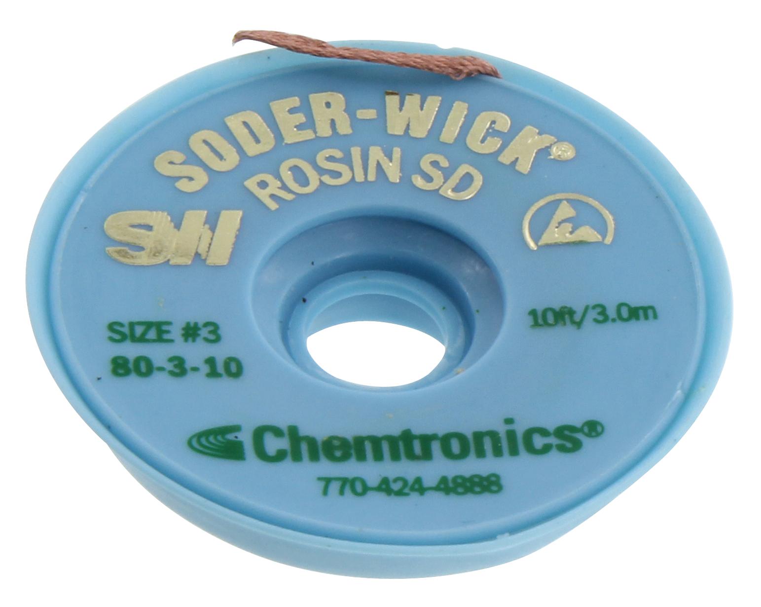 80-3-10 - Chemtronics - Desoldering Braid, Soder-Wick®, Rosin