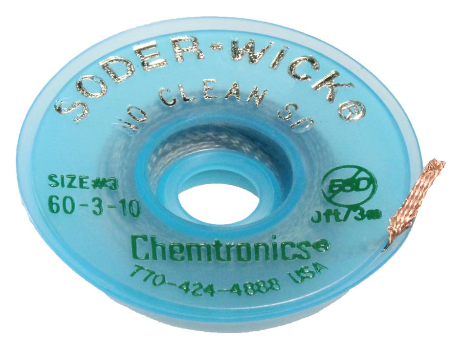 60-3-10 - Chemtronics - Desoldering Braid, Soder-Wick®, No-Clean